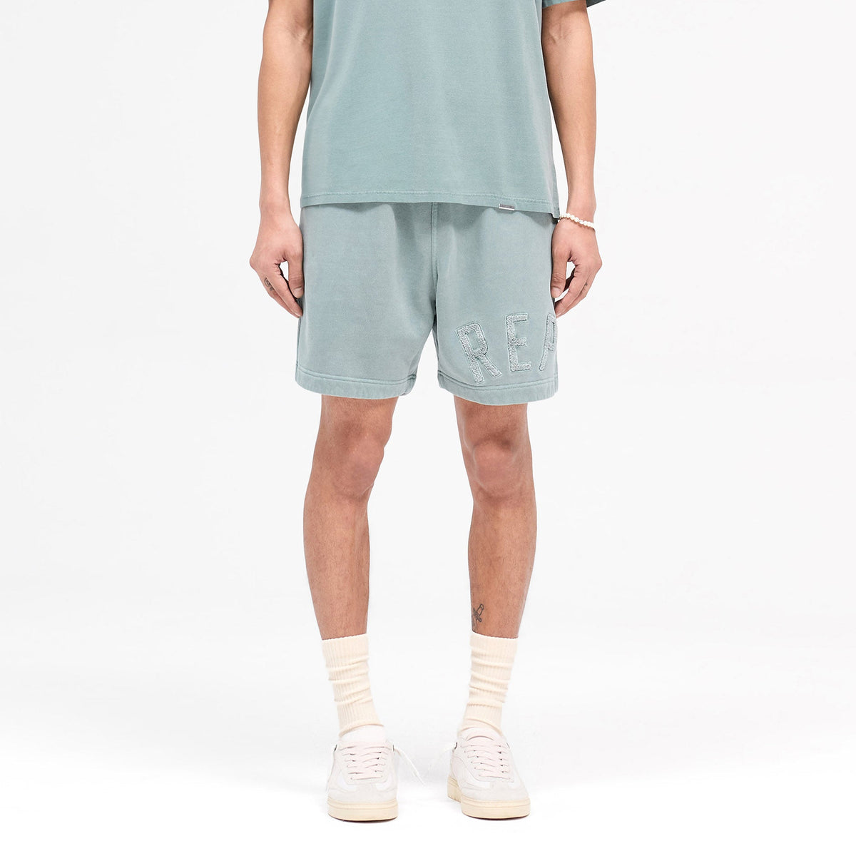 Rep Applique Shorts - Forest Green | REPRESENT