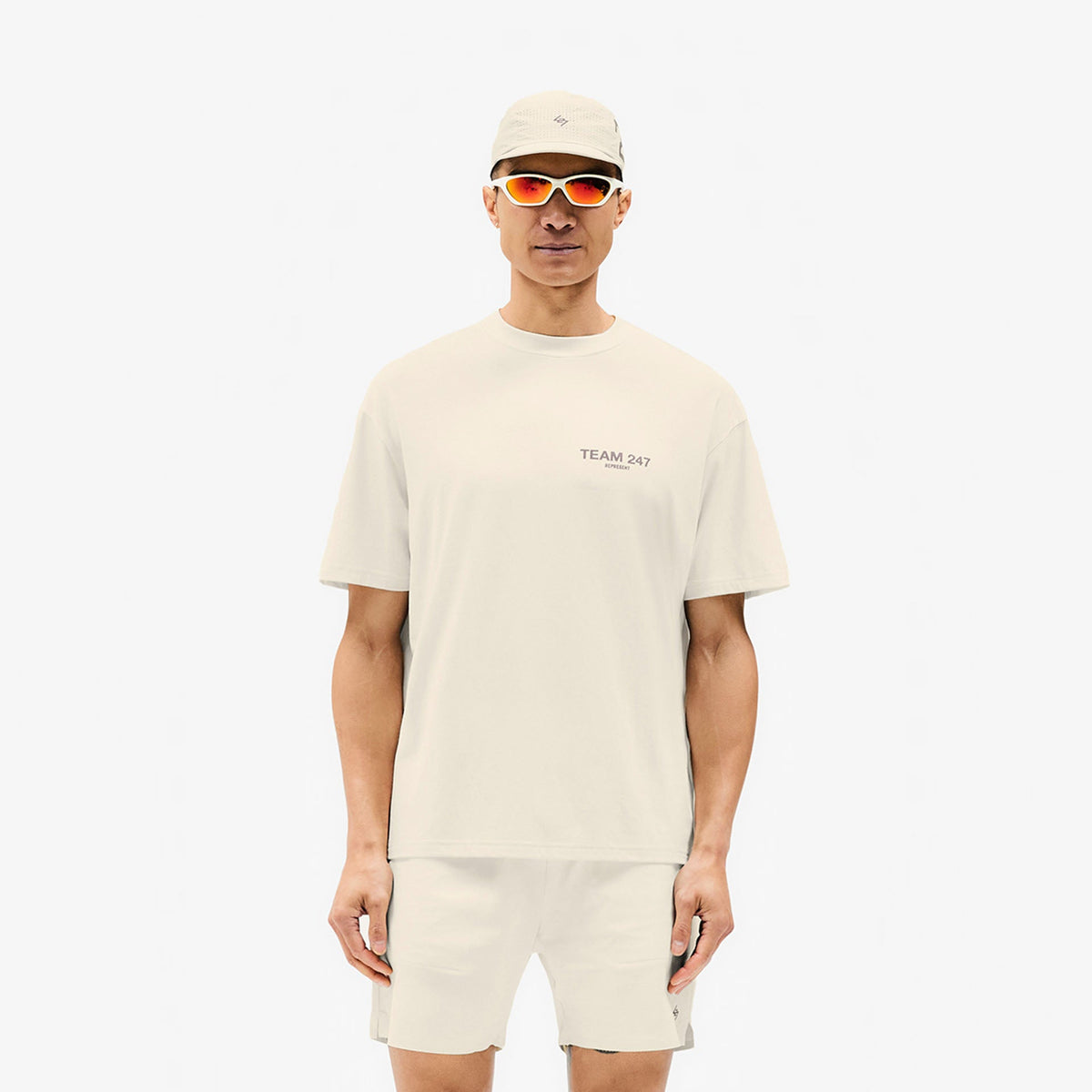 Team 247 Oversized T-Shirt | Cream | REPRESENT