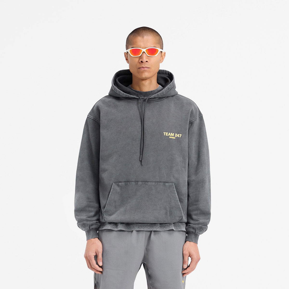 Team 247 Oversized Hoodie - Pewter Lemon | REPRESENT