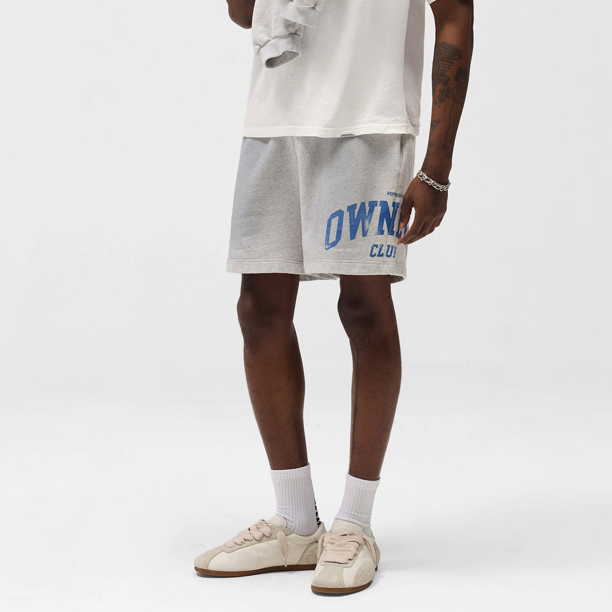 Ice Grey Marl Shorts | Represent Owners Club | REPRESENT