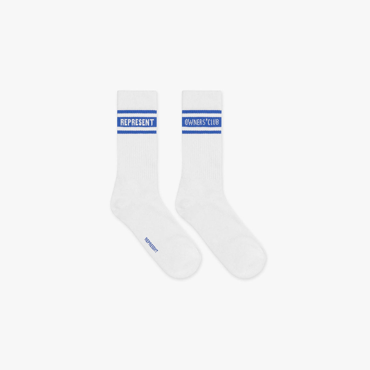 Represent Owners Club Socks | Flat White/Cobalt Accessories | REPRESENT