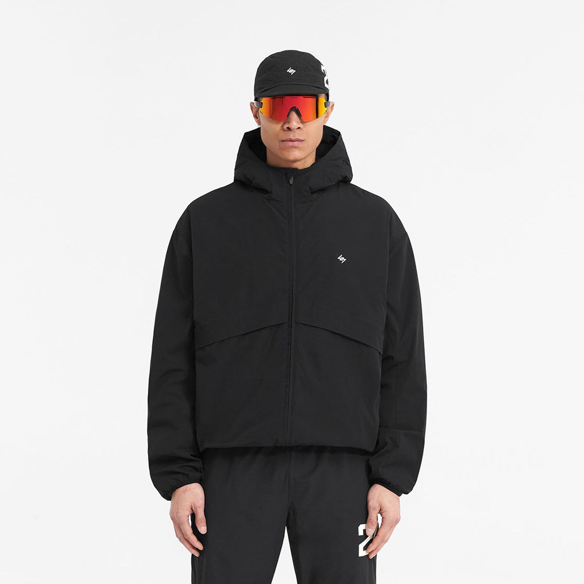 Black Hooded Running Jacket | 247 | REPRESENT