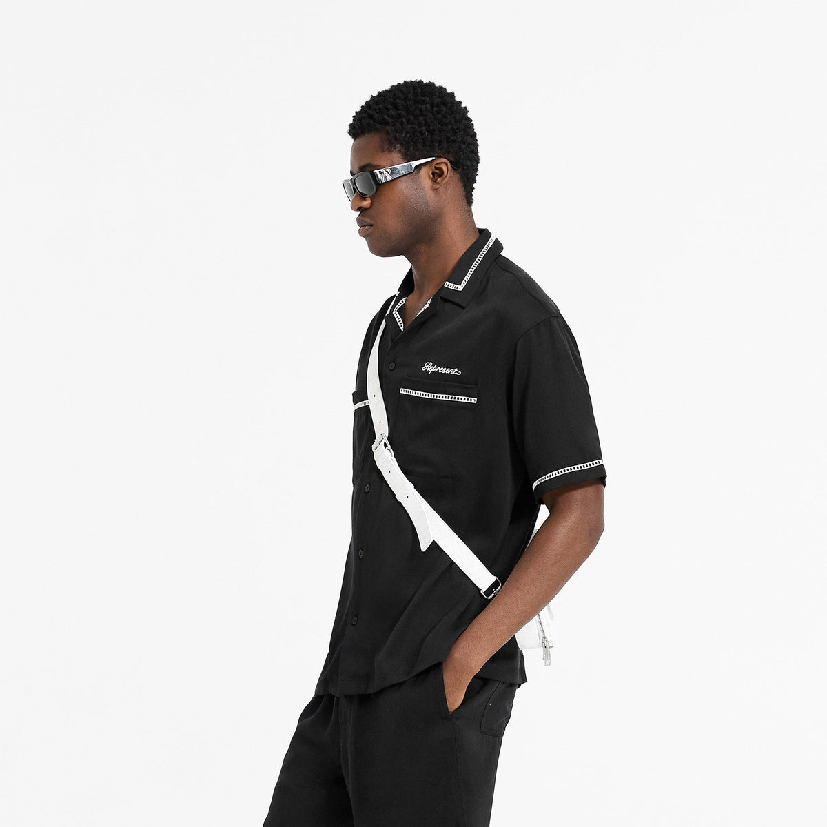 Cracked Leather Crossbody Bag | REPRESENT