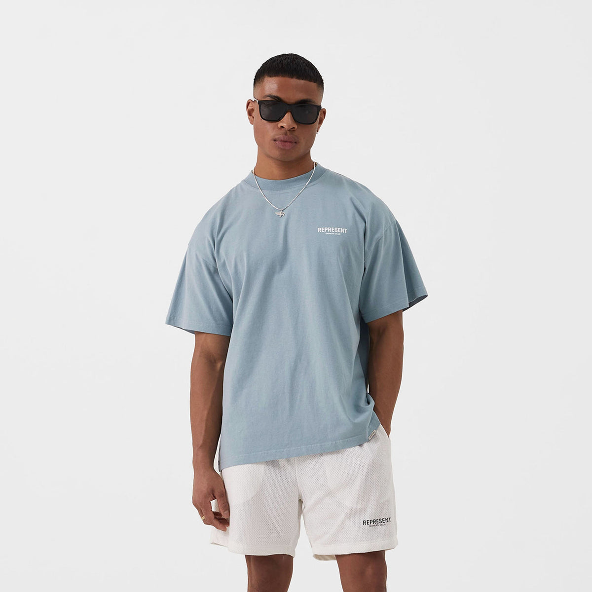 Represent Owners Club T-Shirt | Powder Blue T-Shirts | Represent ...