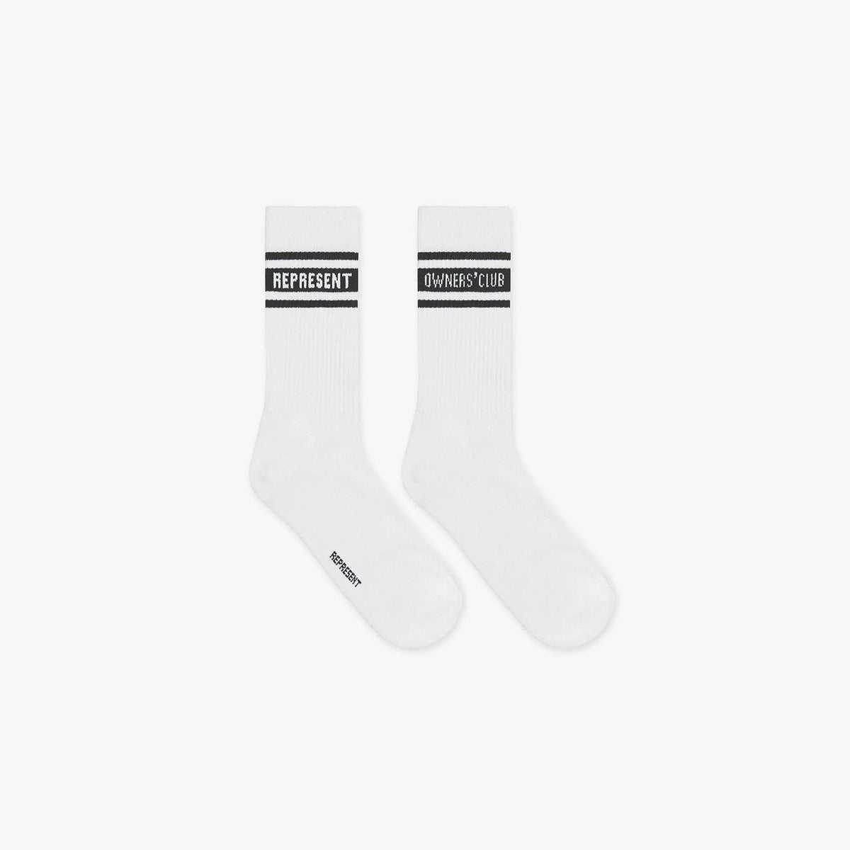 Represent Owners Club Socks | Flat White Black Accessories | Represent ...