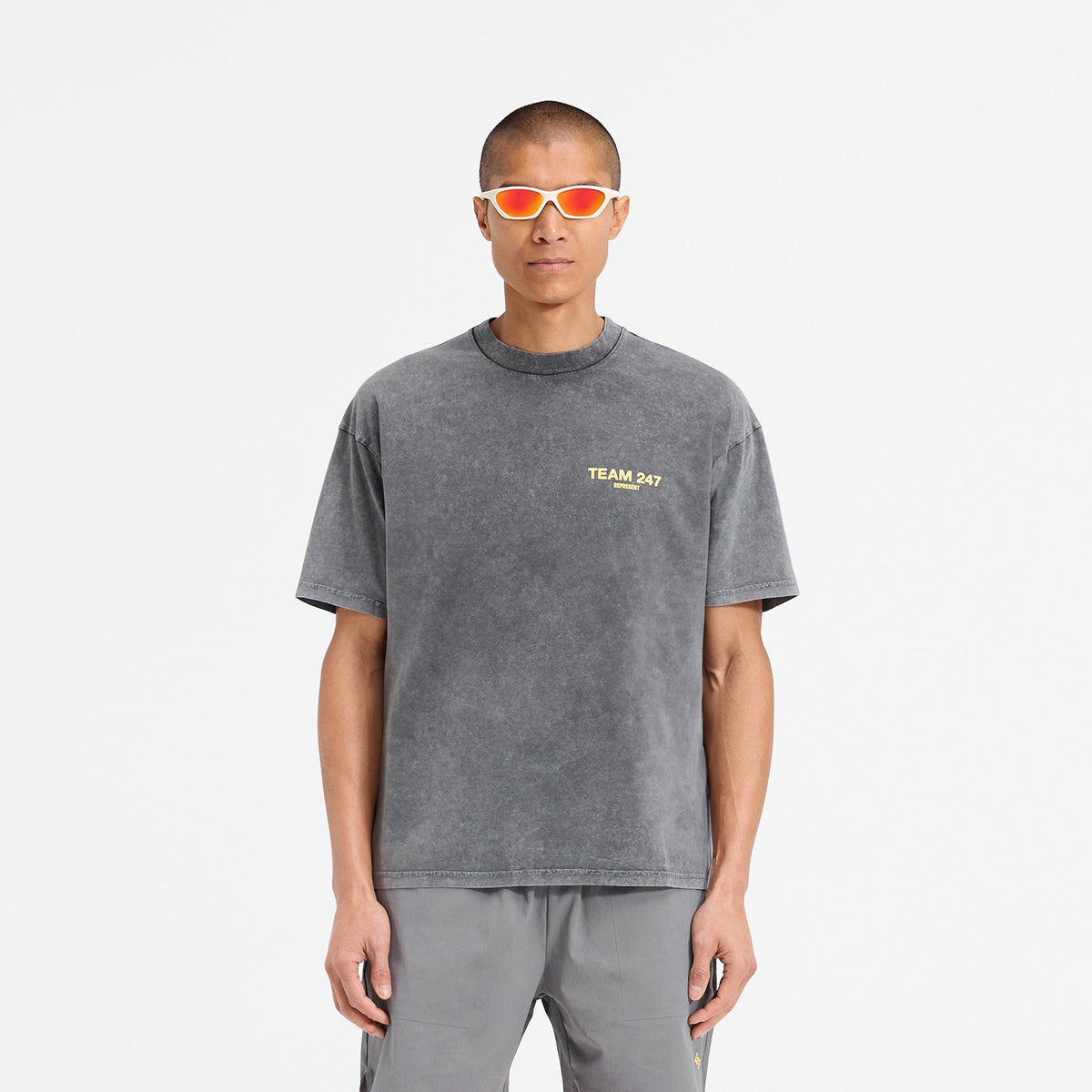 Team 247 Oversized T-Shirt - Pewter Lemon | REPRESENT
